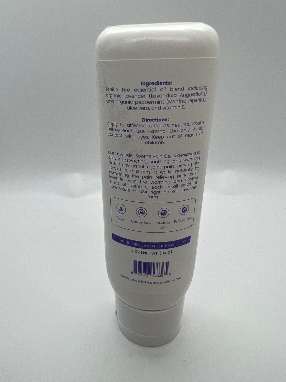 PRAIRIE FIRE Lavender & Menthol Soothe Pain Gel - 4 oz. (Prairie Fire ...