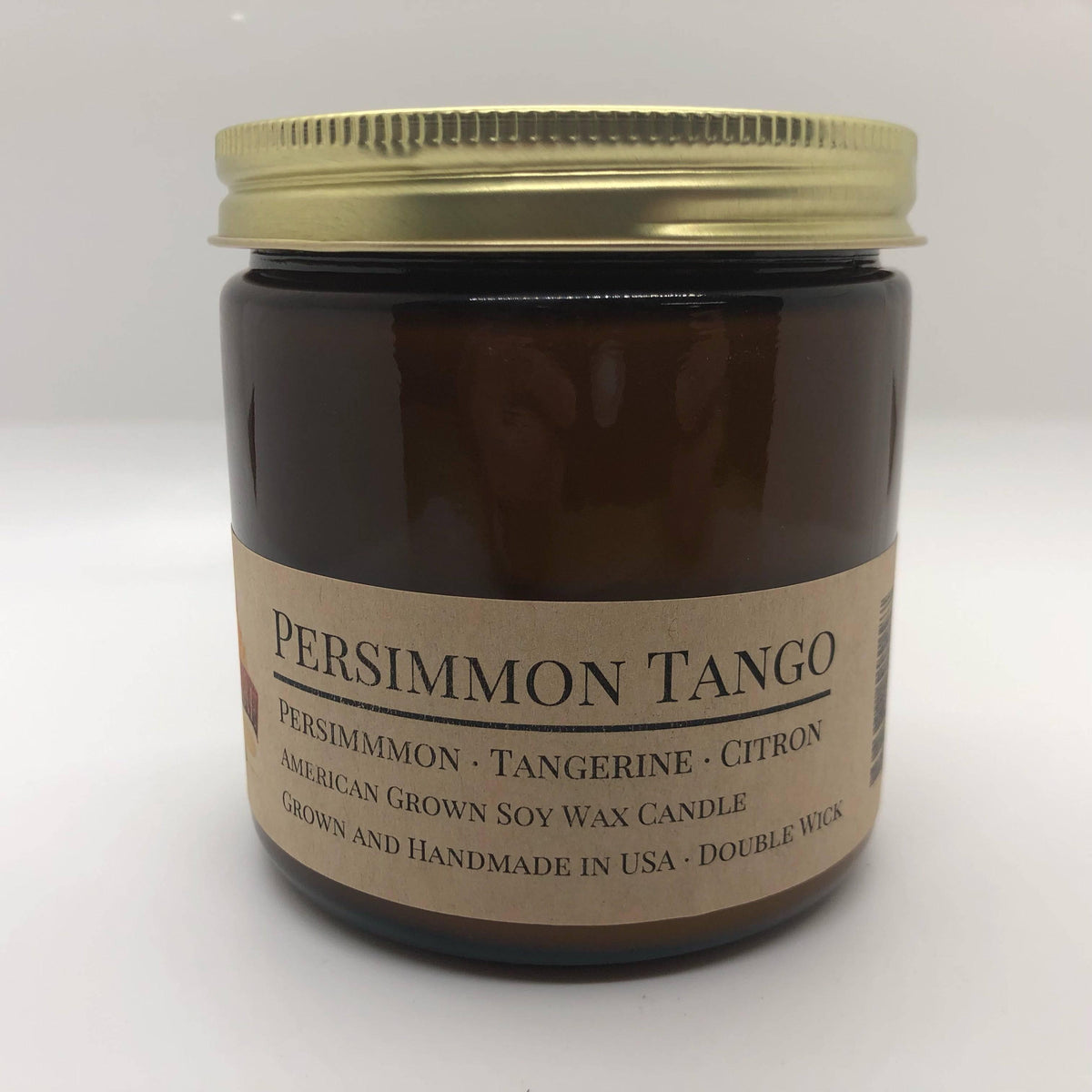 PRAIRIE FIRE Persimmon Tango Soy Wax Candle | 16 oz Double Wick Amber ...