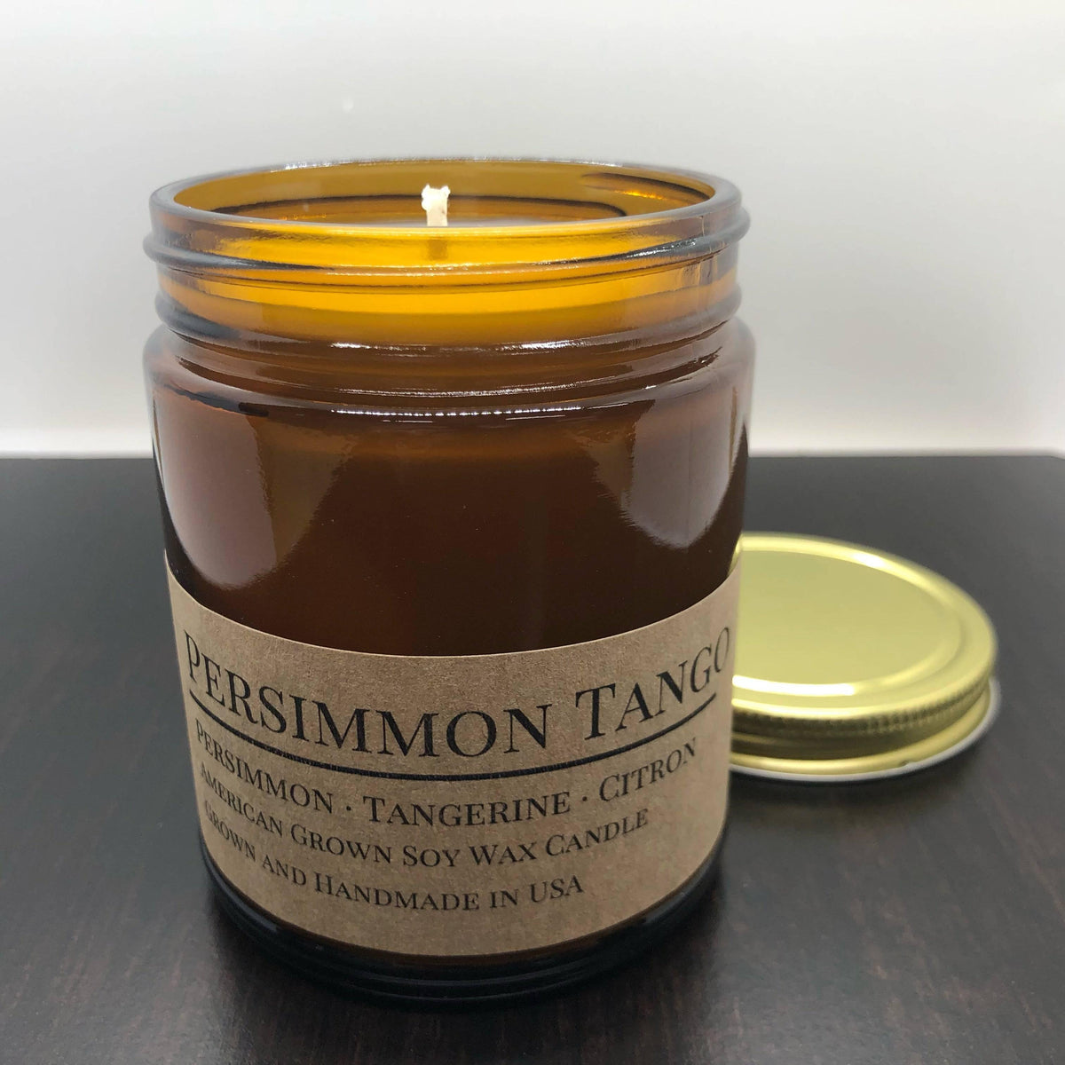 PRAIRIE FIRE Persimmon Tango Soy Wax Candle | 9 oz Amber Apothecary Ja ...